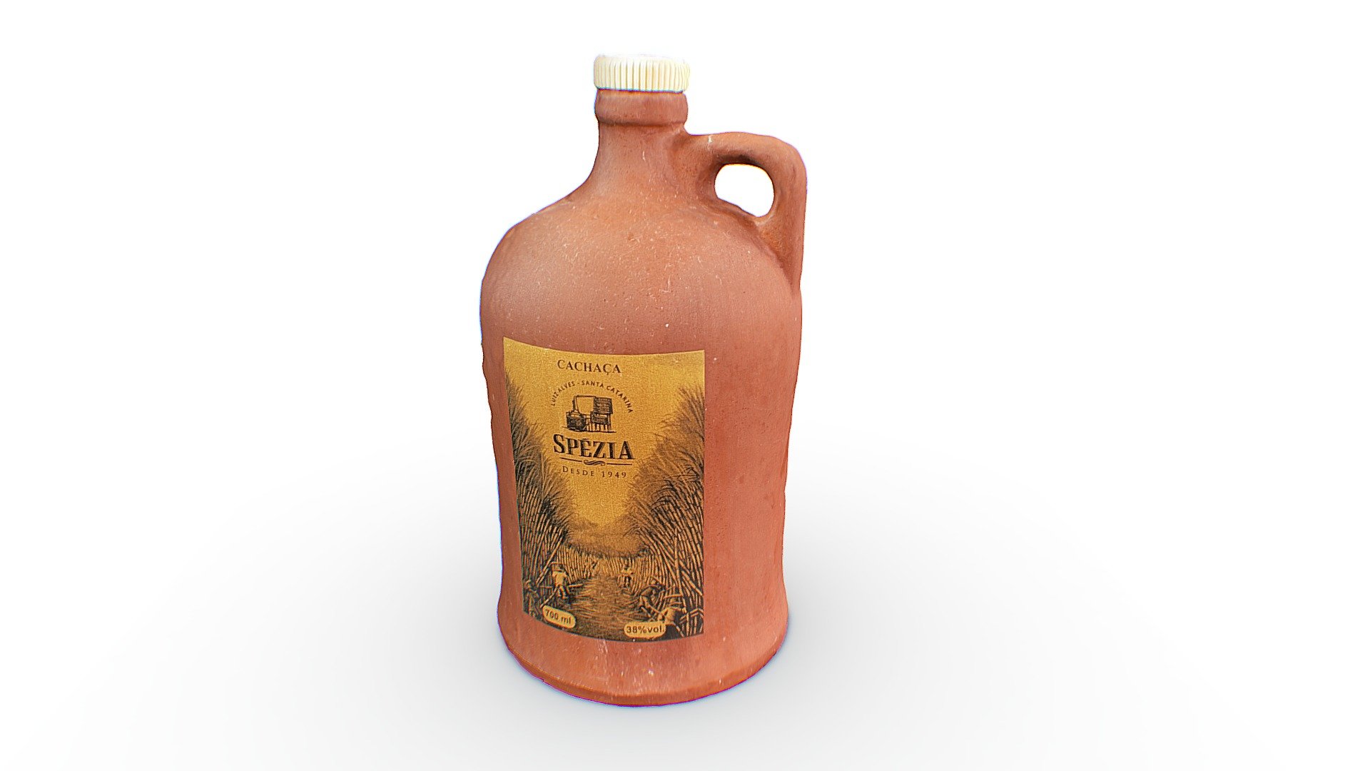 Ceramic cachaça bottle - Download Free 3D model by muno (@munotti ...