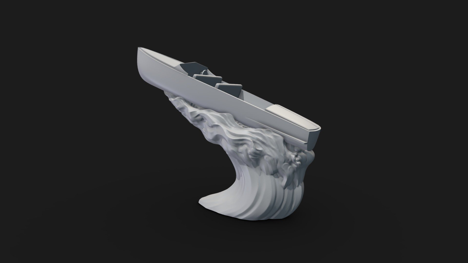 Boat on a wave - 3D model by Alec M Smith (@alecmsmith) [761234f ...