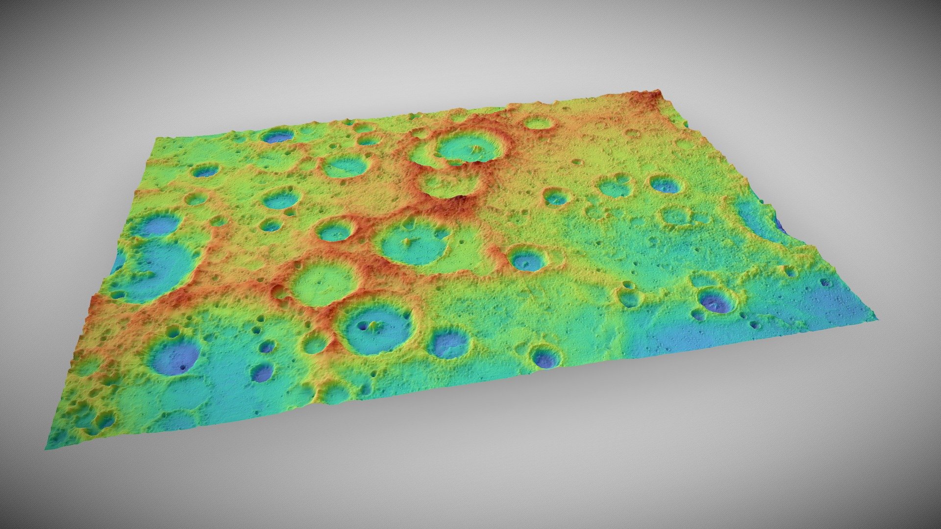 Mercury, Surface Topography - 3D model by GeoLan 3D (@GeoLan3D ...