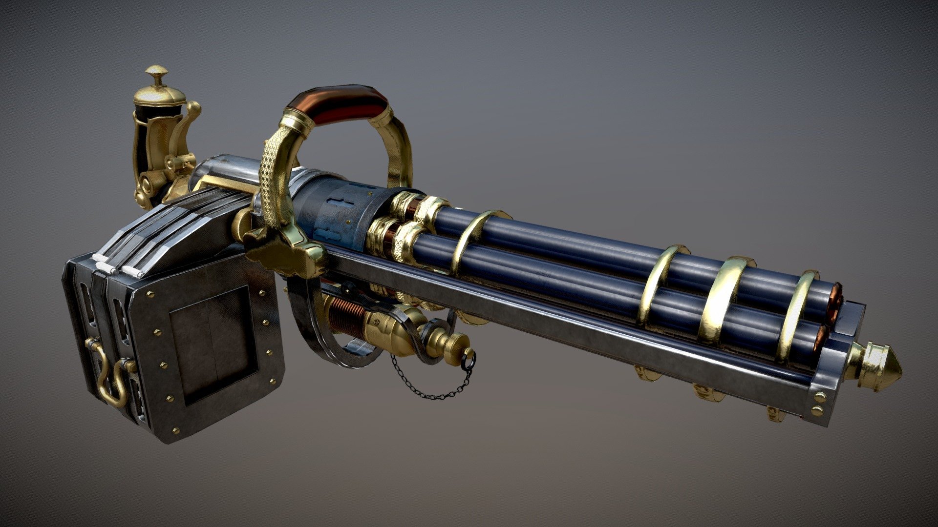 Minigun (WIP) - 3D model by altiegg [761559e] - Sketchfab