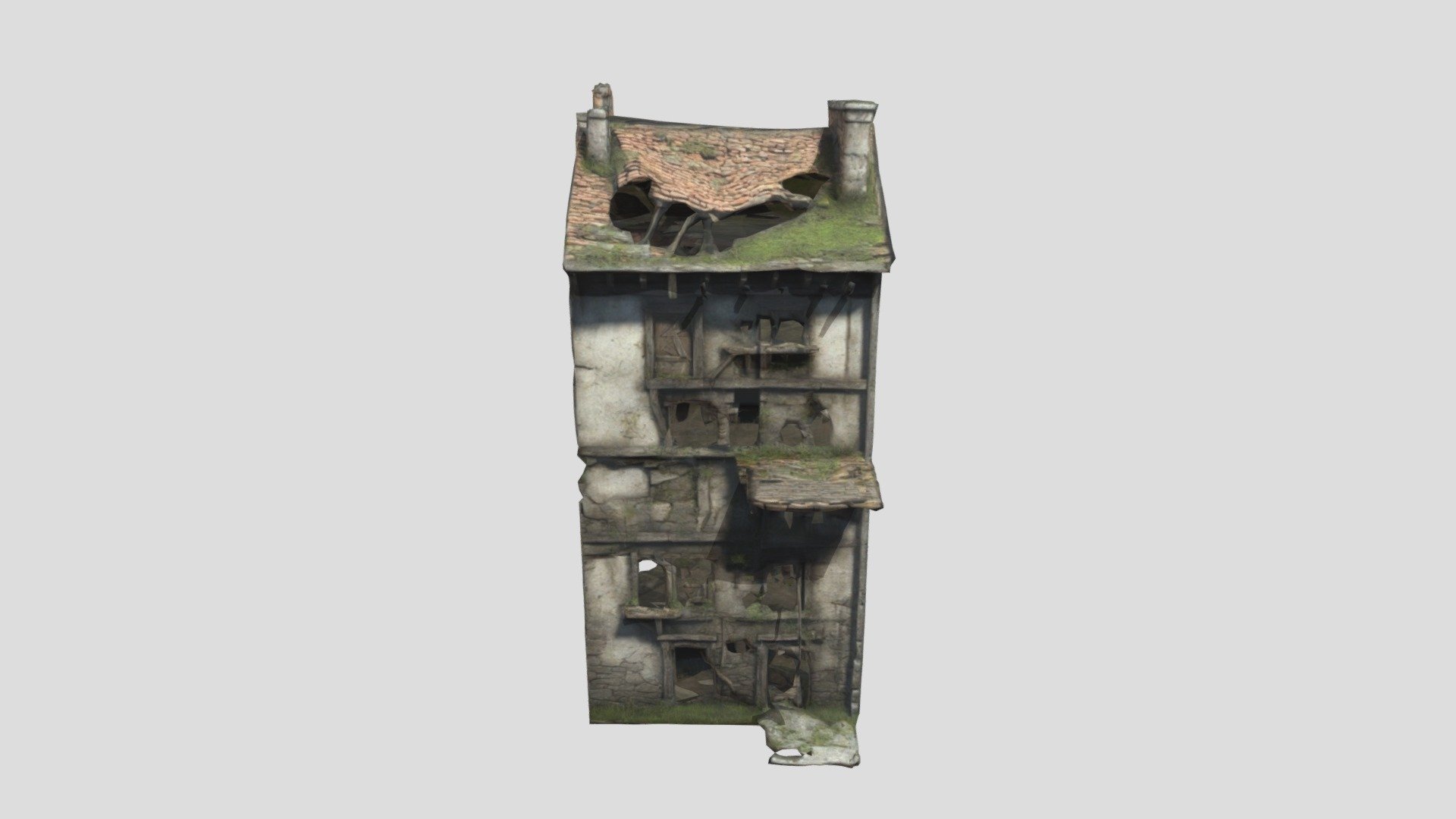 Medieval ruined row house - 3D model by Doug (@douglas.giblin) [761600d ...