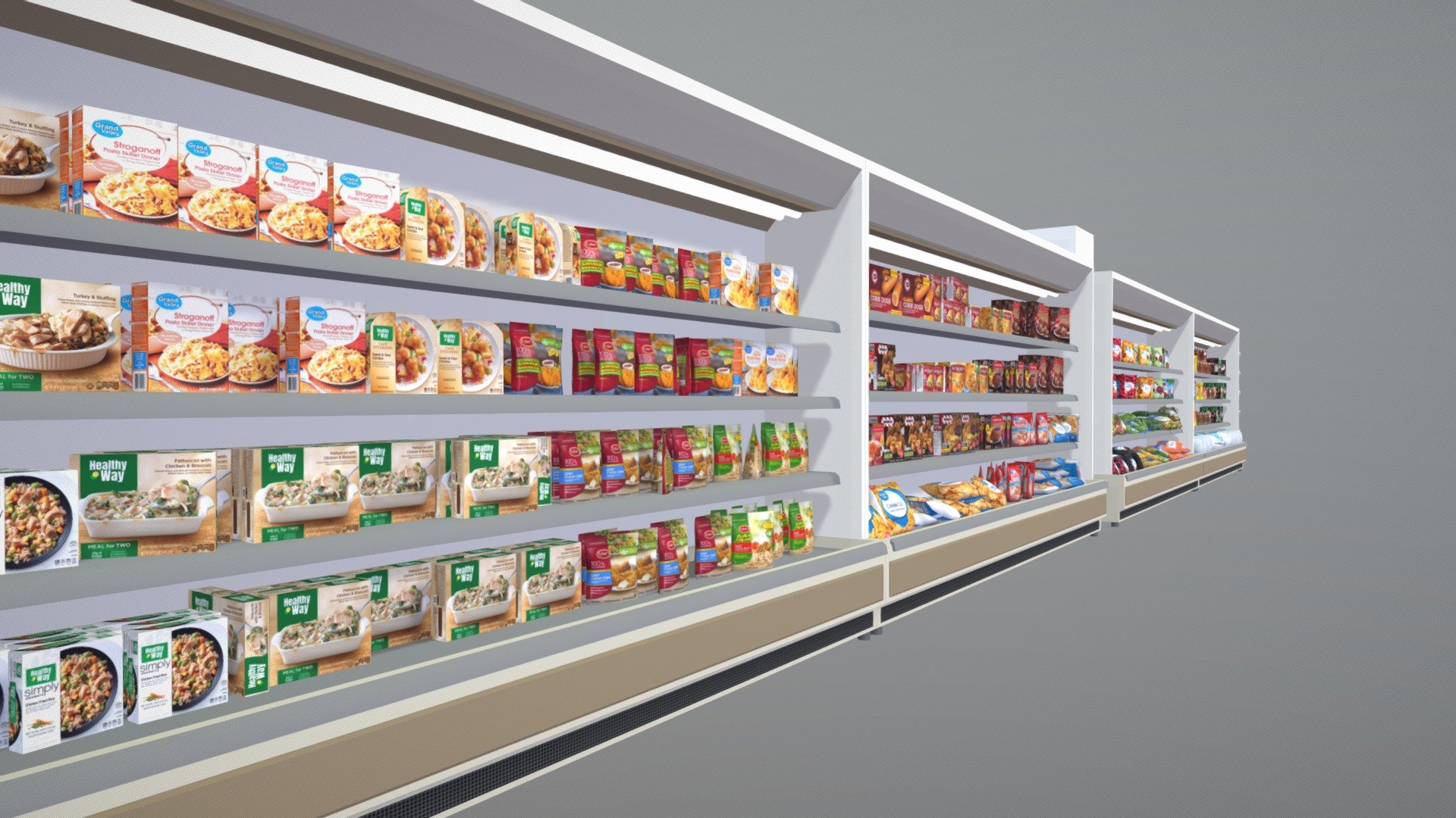 Frozen Food Aisle (Left Side) - Buy Royalty Free 3D model by MW 3D ...