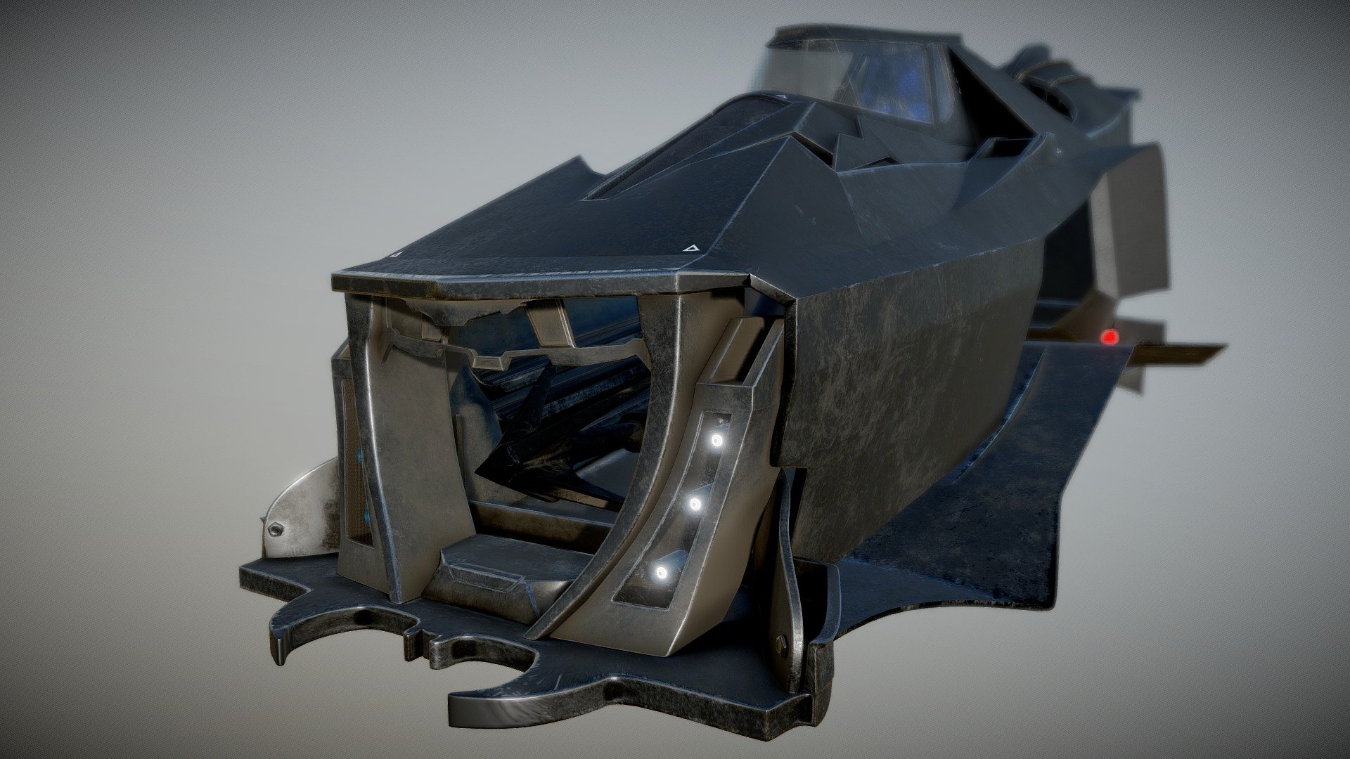 Batmobile Arkham Knight main fuselage HP - Buy Royalty Free 3D model by ...