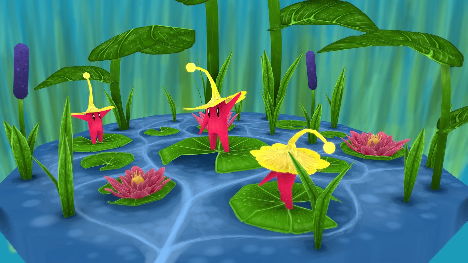 Magical Pond - 3D model by AlfiArts [7619faf] - Sketchfab