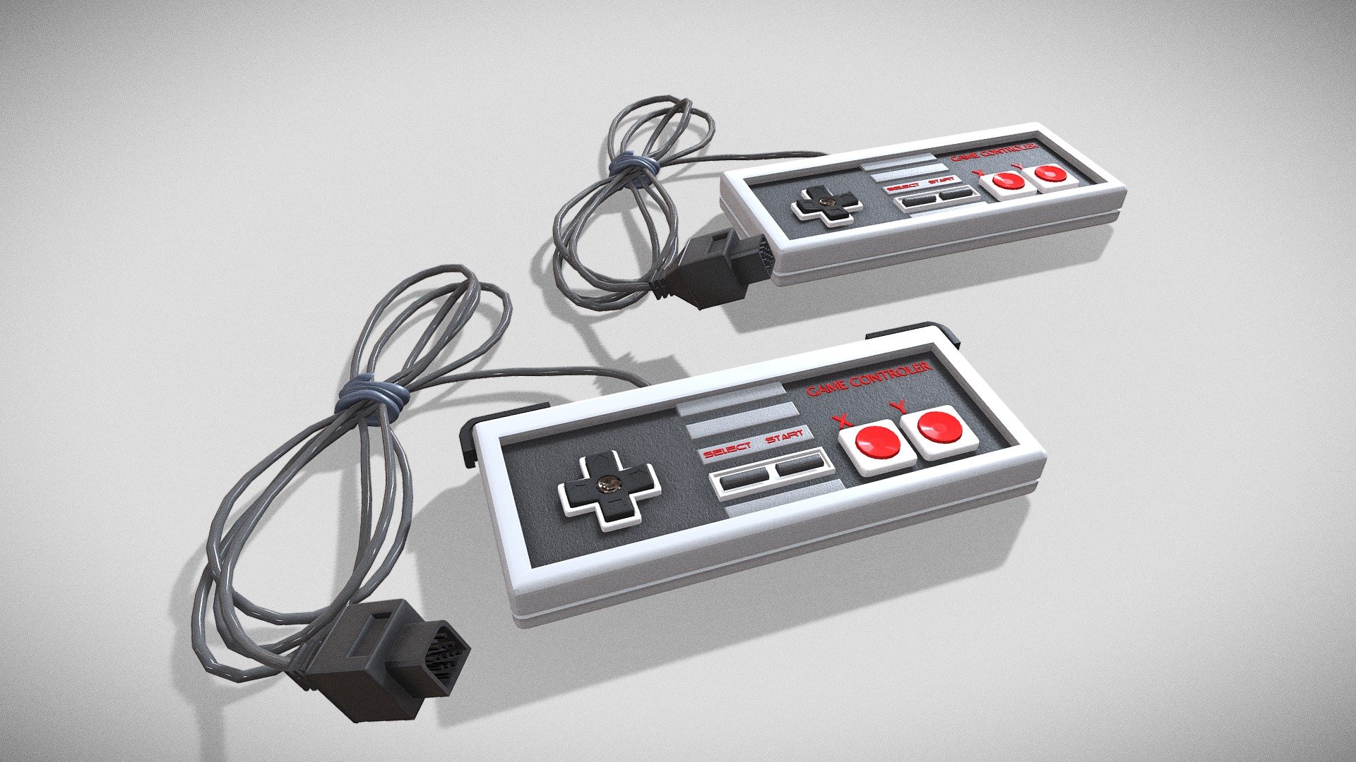 Nintendo Controller NES / Game controller - Download Free 3D model by ...