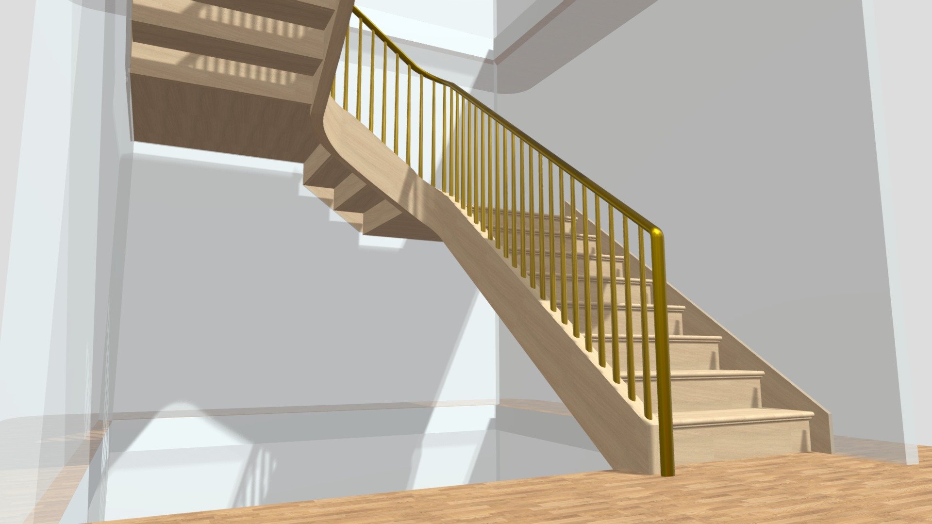 Example Create stair from Lines - 3D model by 3D Software for Stair ...