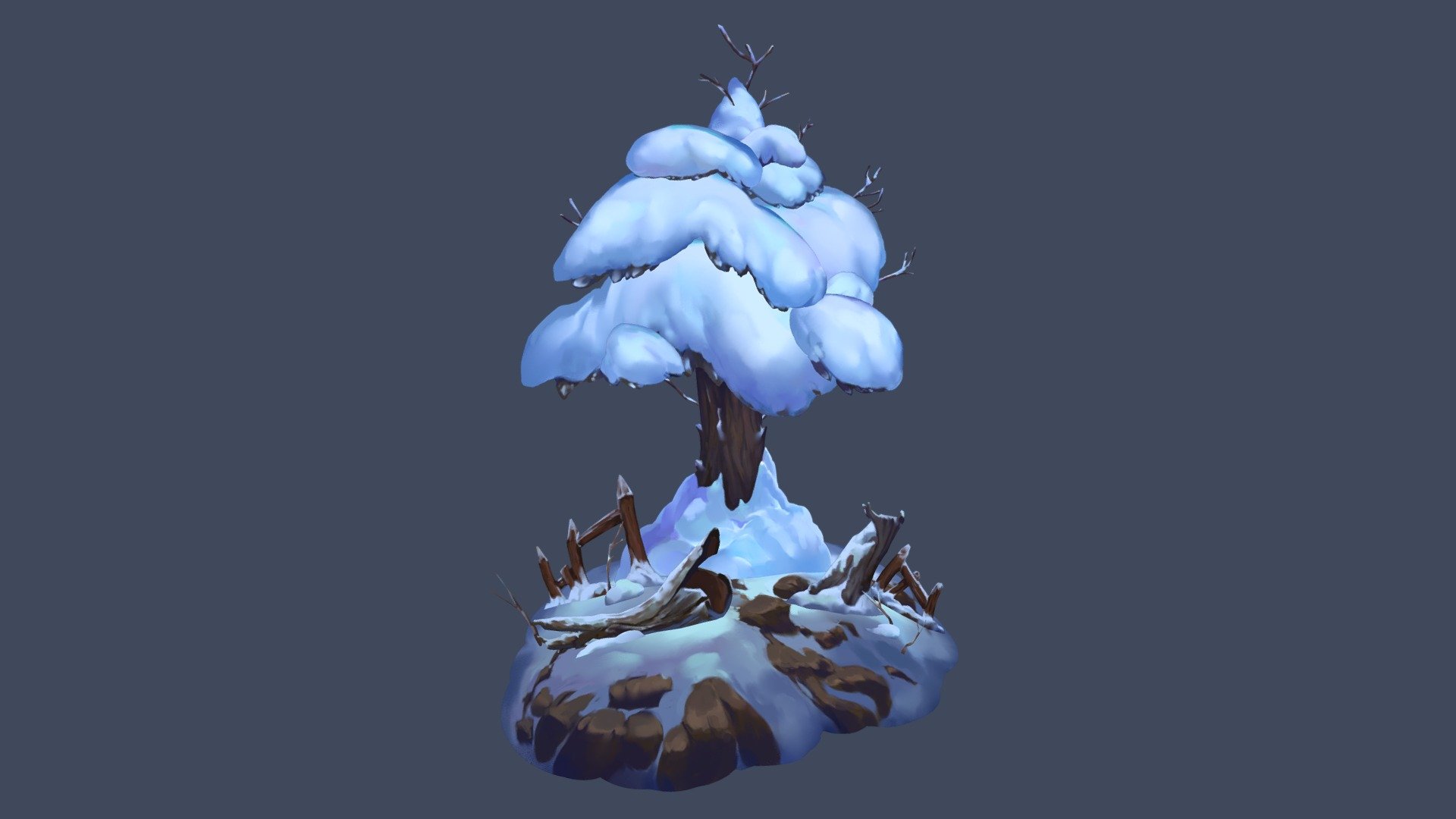 Snow Tree - 3D model by goodend [761e14d] - Sketchfab