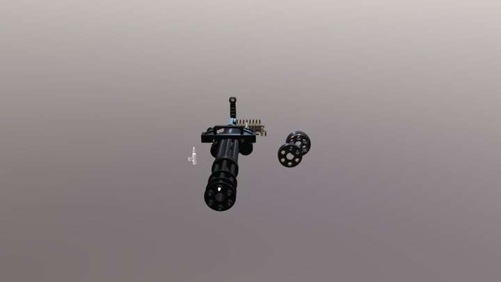 Minigun-m134 3D models - Sketchfab
