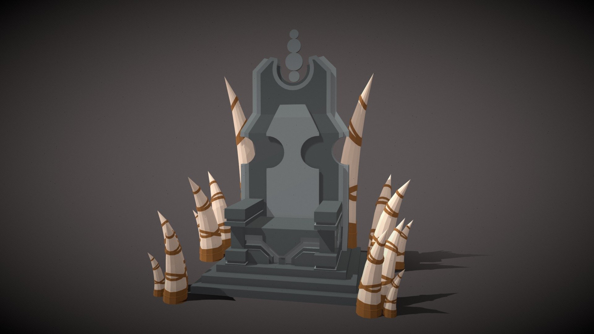 Stylized Throne Low Poly - Game Ready - Buy Royalty Free 3D model by ...