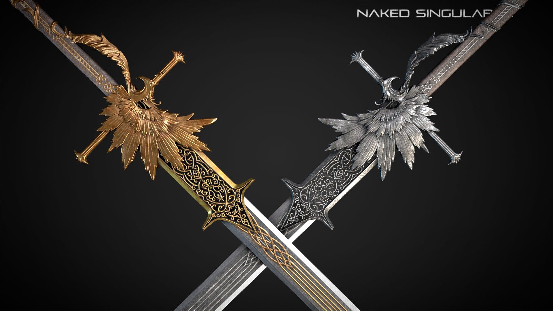 Phoenix Sword | Medieval dark fantasy sword - Buy Royalty Free 3D model ...