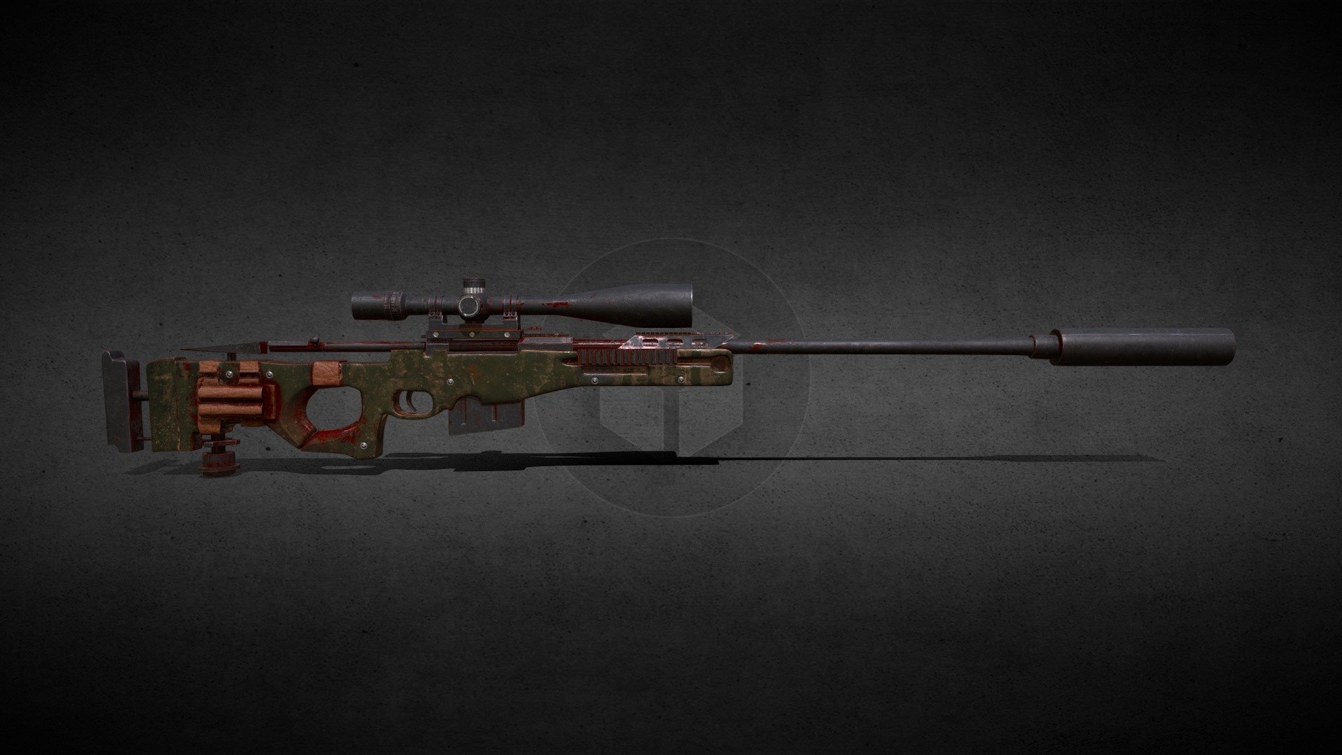 Sniper - 3D model by Ramanth.Kumar [762c4cb] - Sketchfab