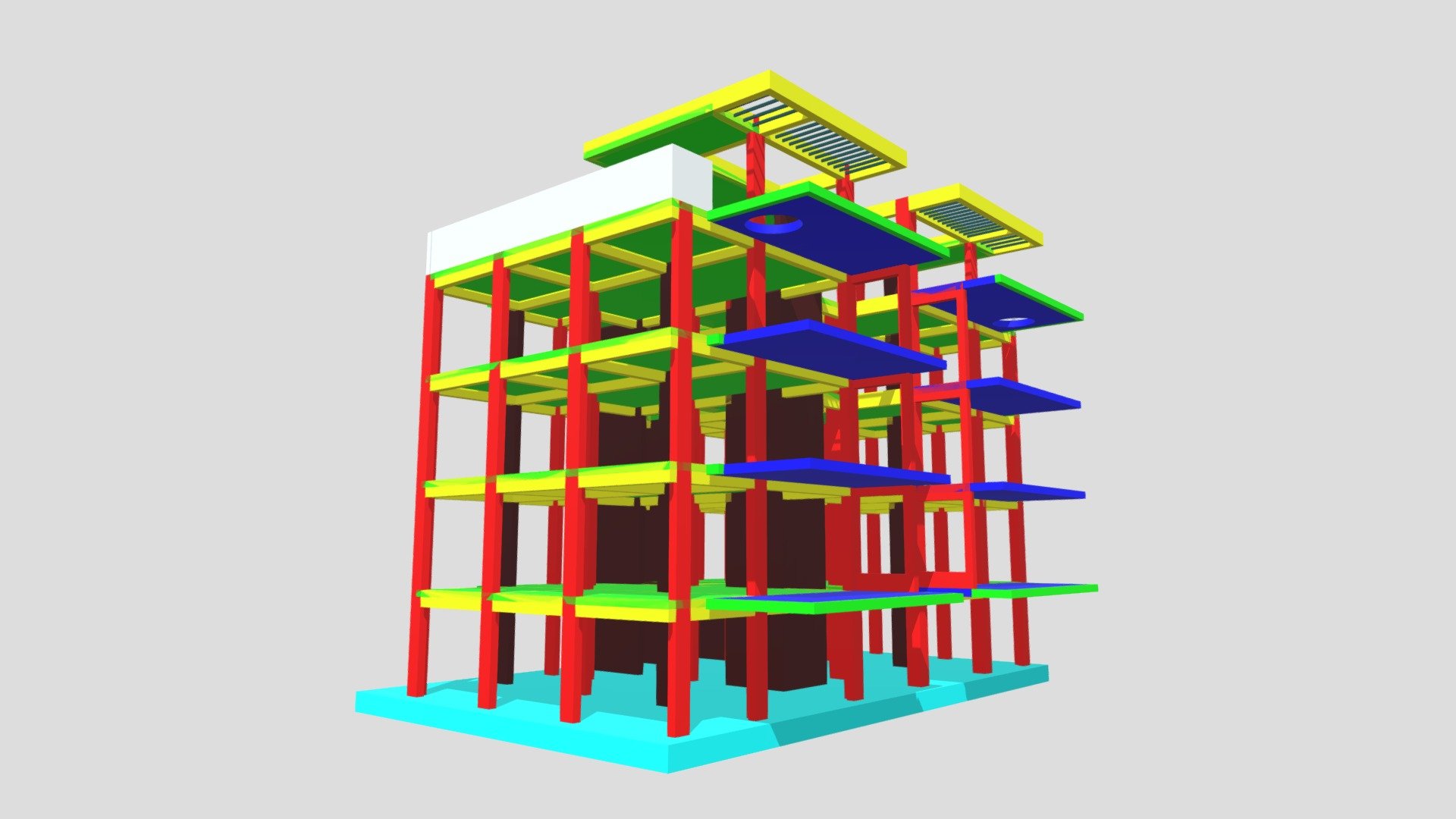 RC 4 Storey Structure (Job N122) - 3D model by MA StruTec (@mastrutec ...