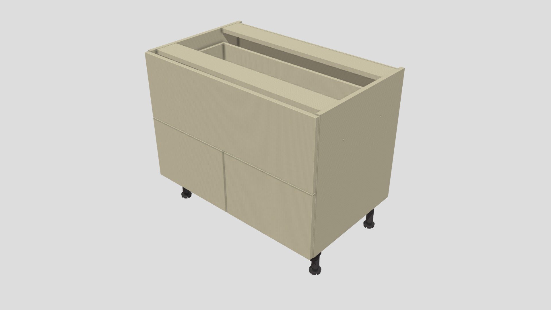 C8537 Double Wardrobe Base Unit 3D - Download Free 3D model by ...