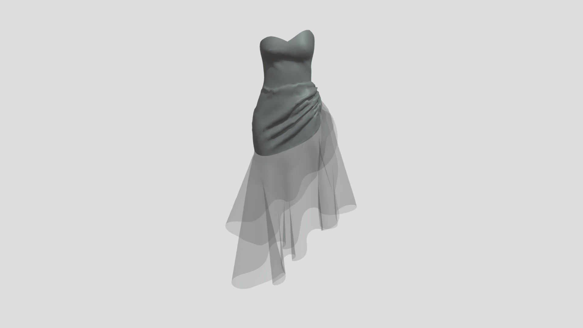 Blue Dress - 3D model by springsunsine [7633a33] - Sketchfab