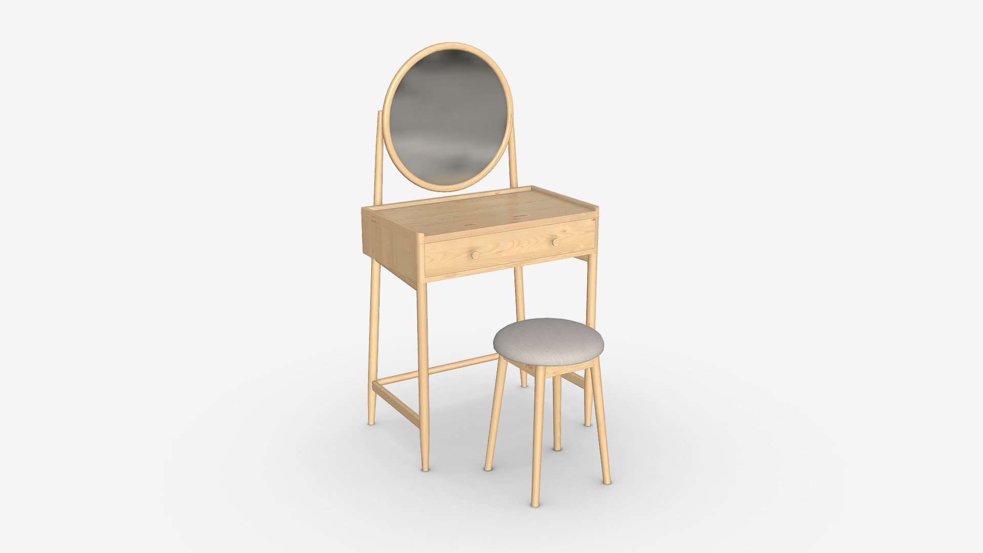 Dressing Table with stool Ercol Salina - Buy Royalty Free 3D model by ...