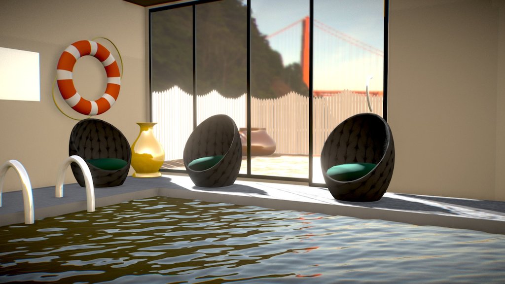 Pool Room Furniture Scene - For Client - Download Free 3D model by ...