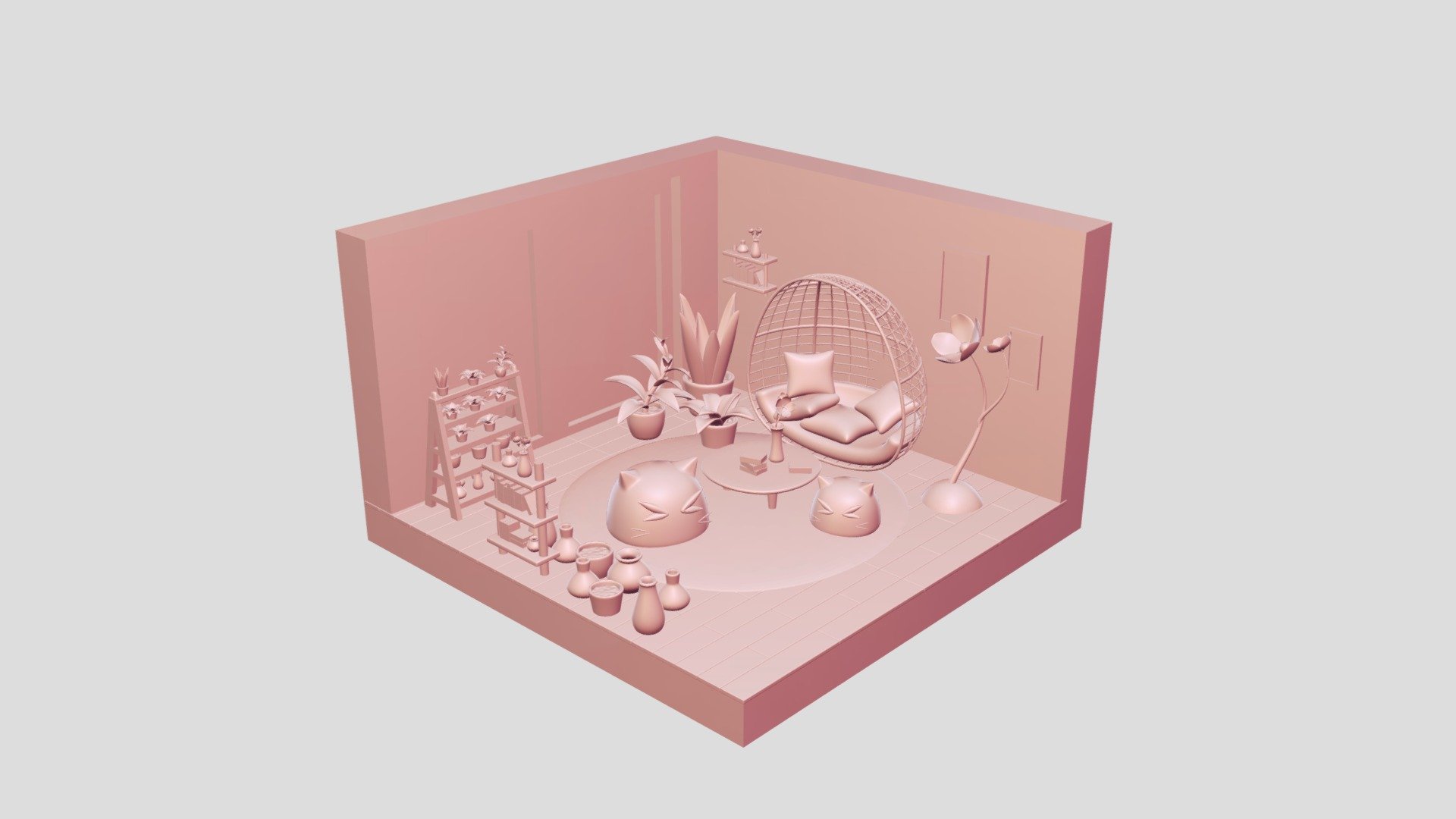 Isometric Dream Room - 3D model by ZAnk (@anhvan2162003) [76433ad] - Sketchfab