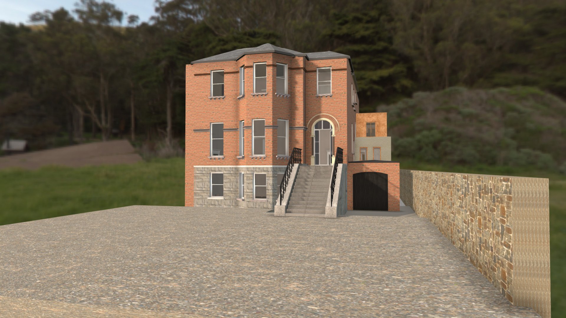 Manor House - 3D model by Virtual Teic (@dyb) [7643cee] - Sketchfab