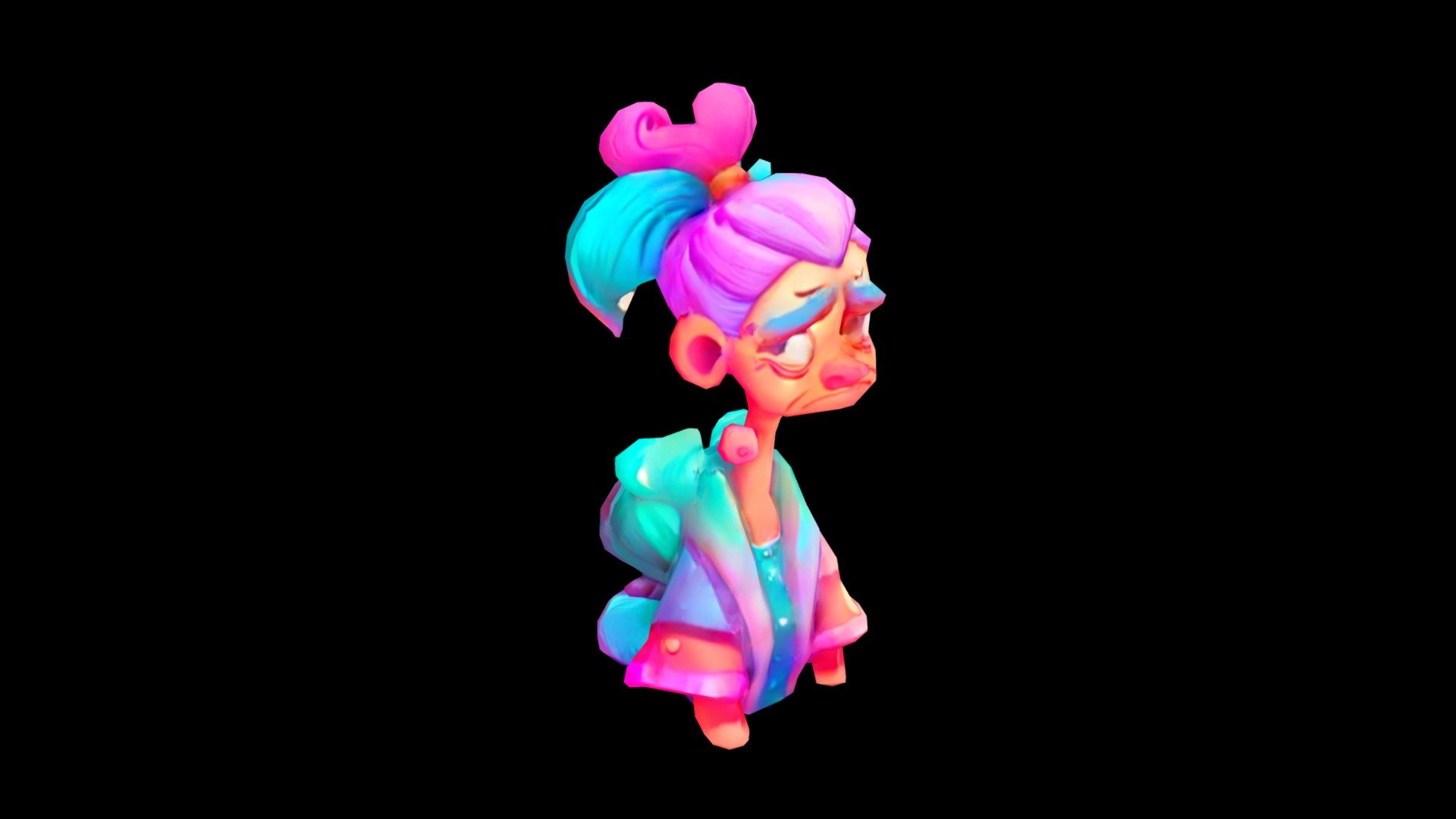 "Sparkling Joy Magenta Cartoon Character in Elec - Download Free 3D model by klrxyz [7645660 ...
