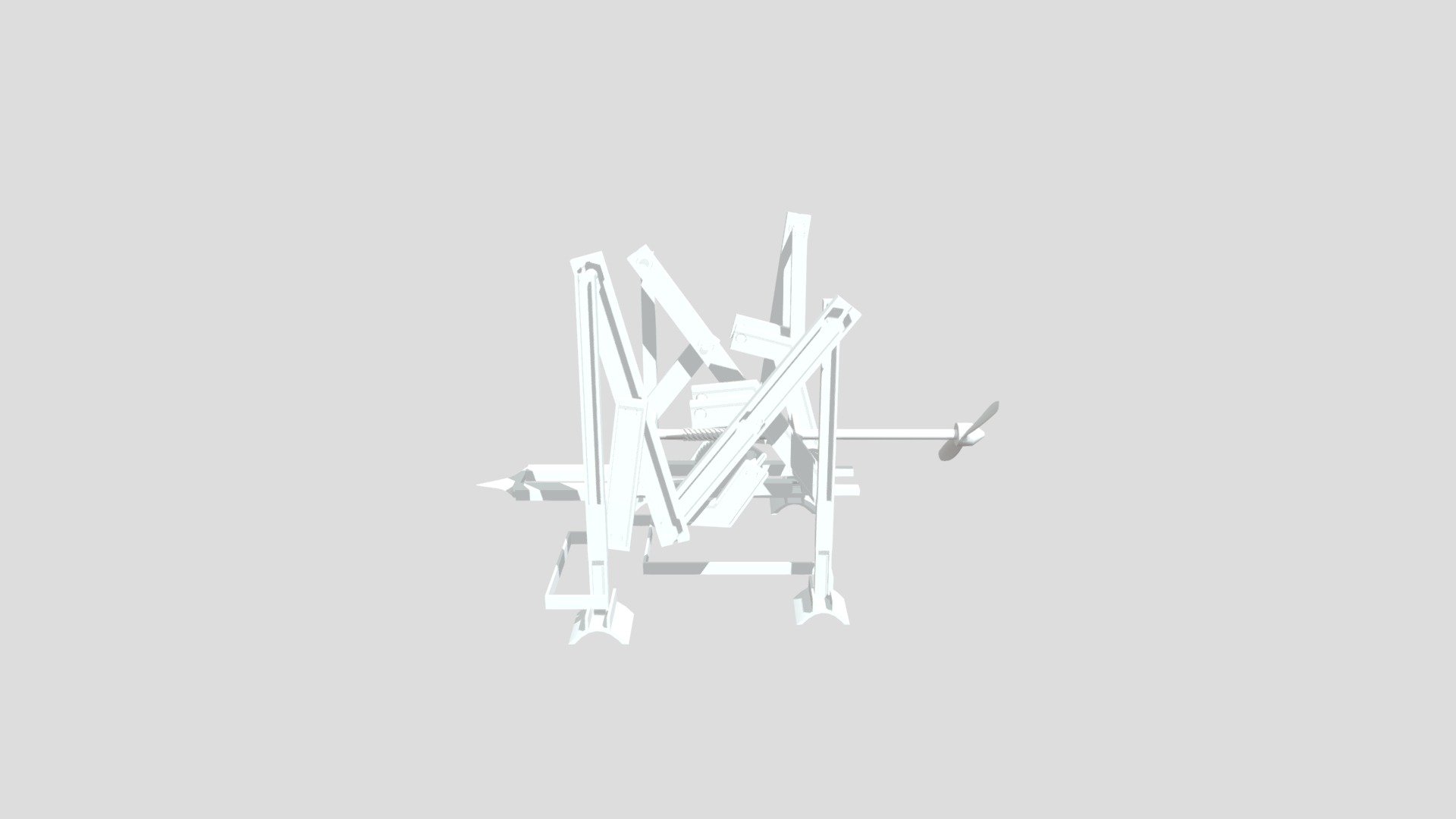 Plantigrade machine with wind propeller - 3D model by misha-garbuz ...