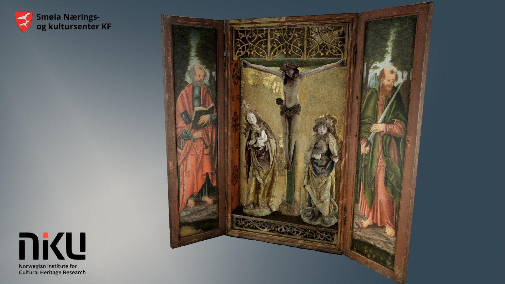 Alterskap fra Veien kirke - Medieval Triptych - 3D model by nikunorway ...