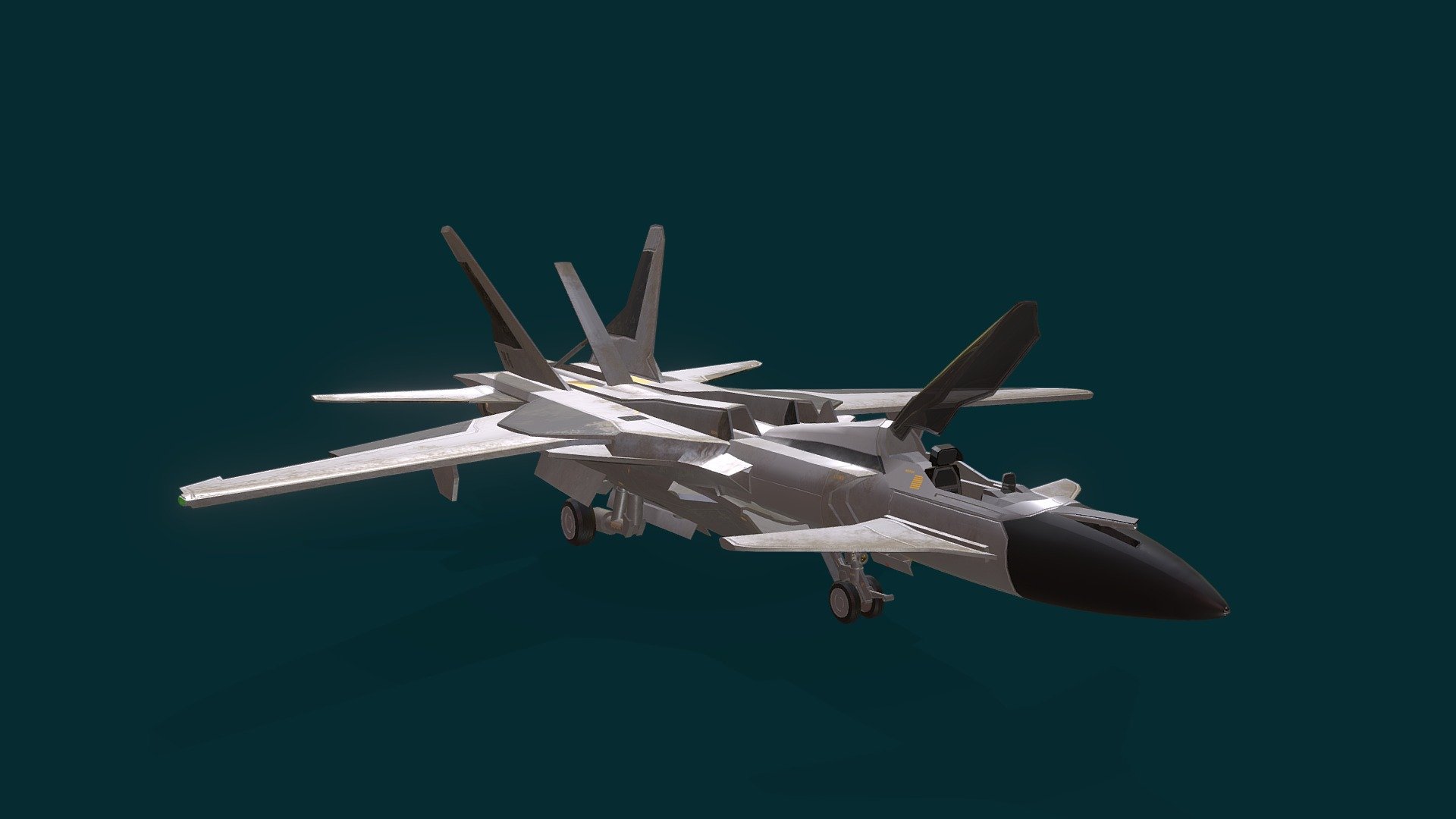 Scifi Fighter Aircraft "Xyston" - 3D model by Harhtif (@fithrahanantama ...