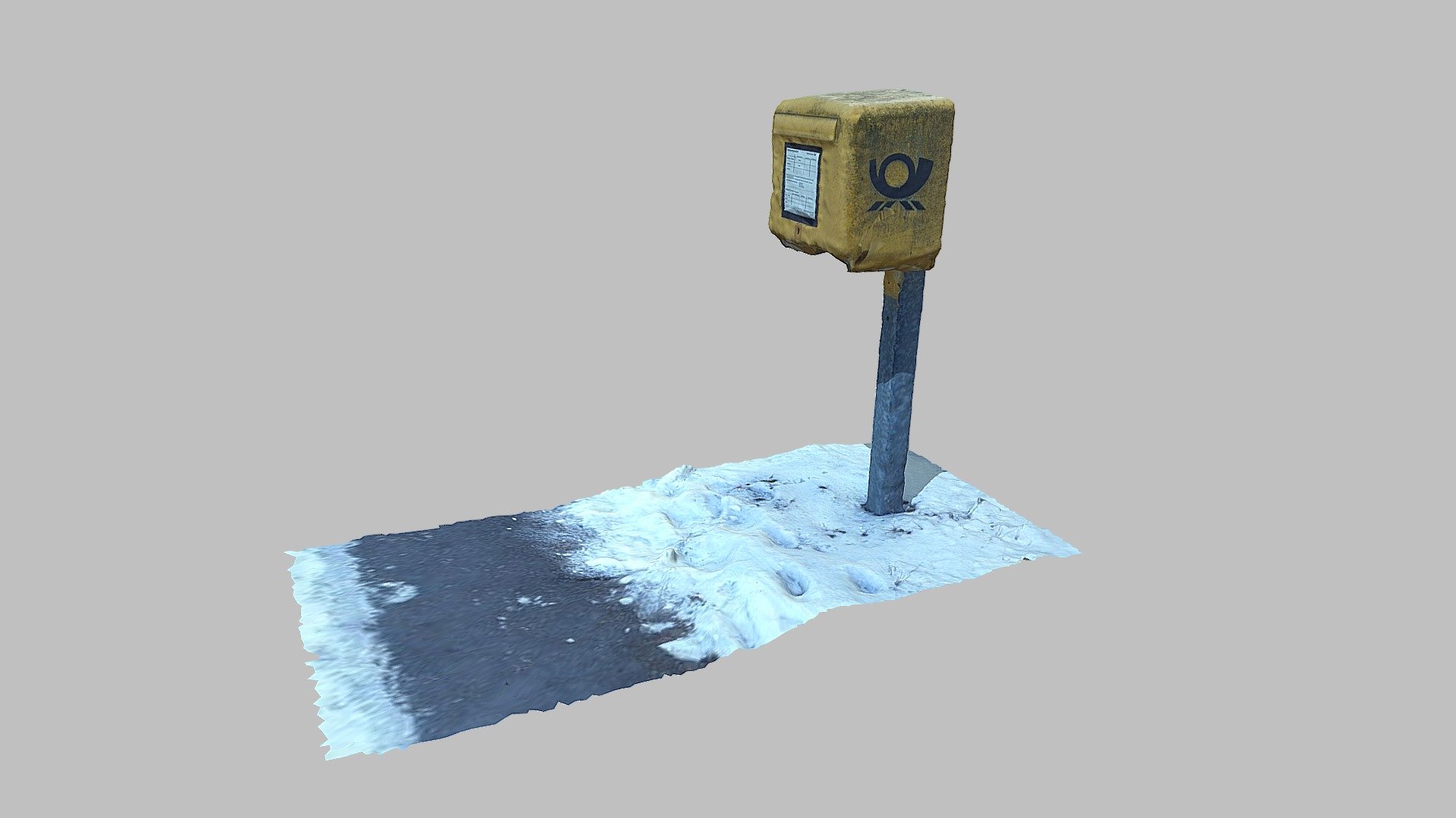 Post box in the snow - Download Free 3D model by Zoltanfood [7659e86 ...