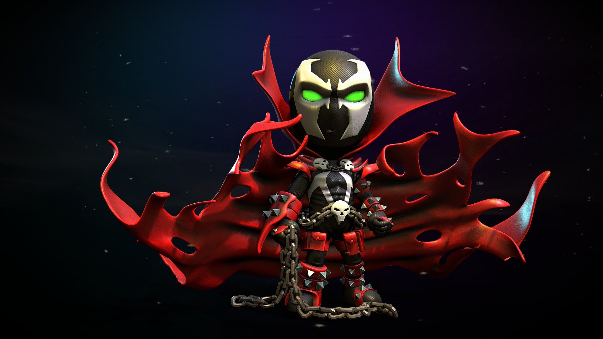 Superhero SPAWN toy_style - 3D model by giobiancoFB [7663284] - Sketchfab