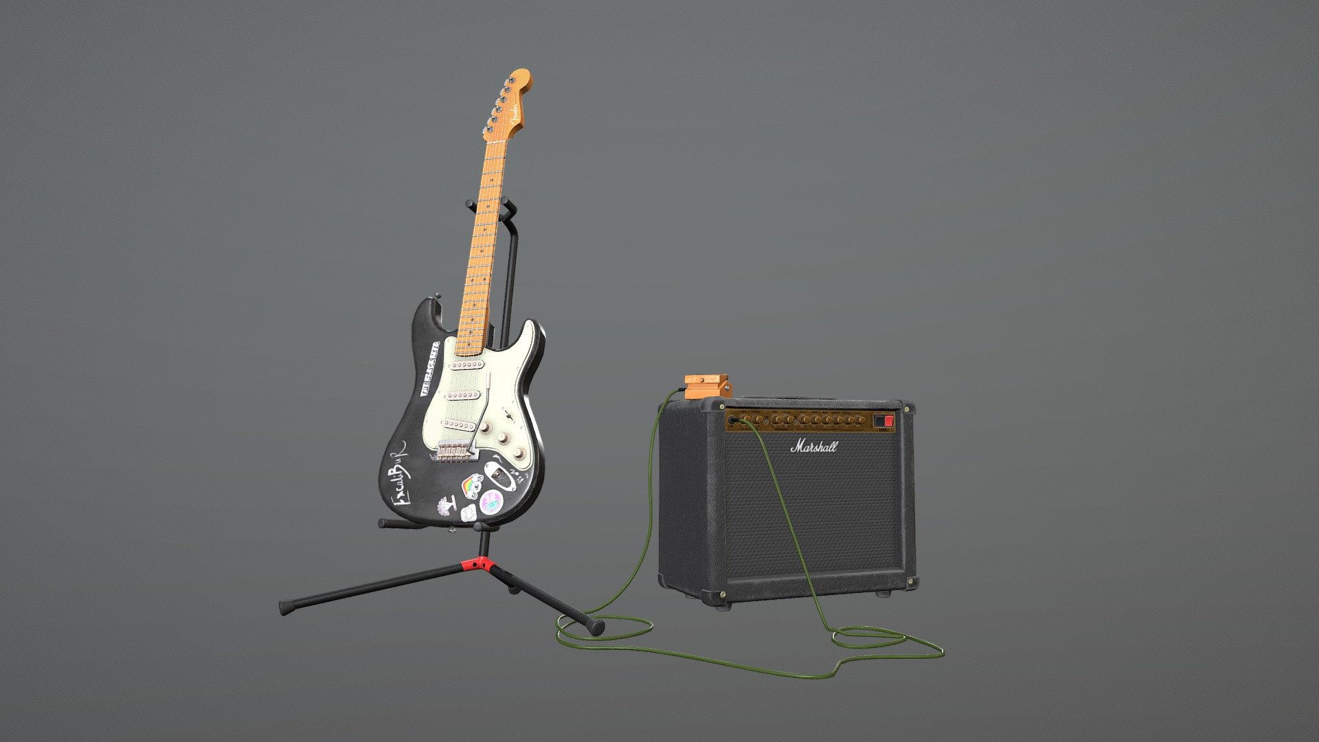 Electric Guitar - 3D model by Paul Rey (@SuperFondue) [766785f] - Sketchfab