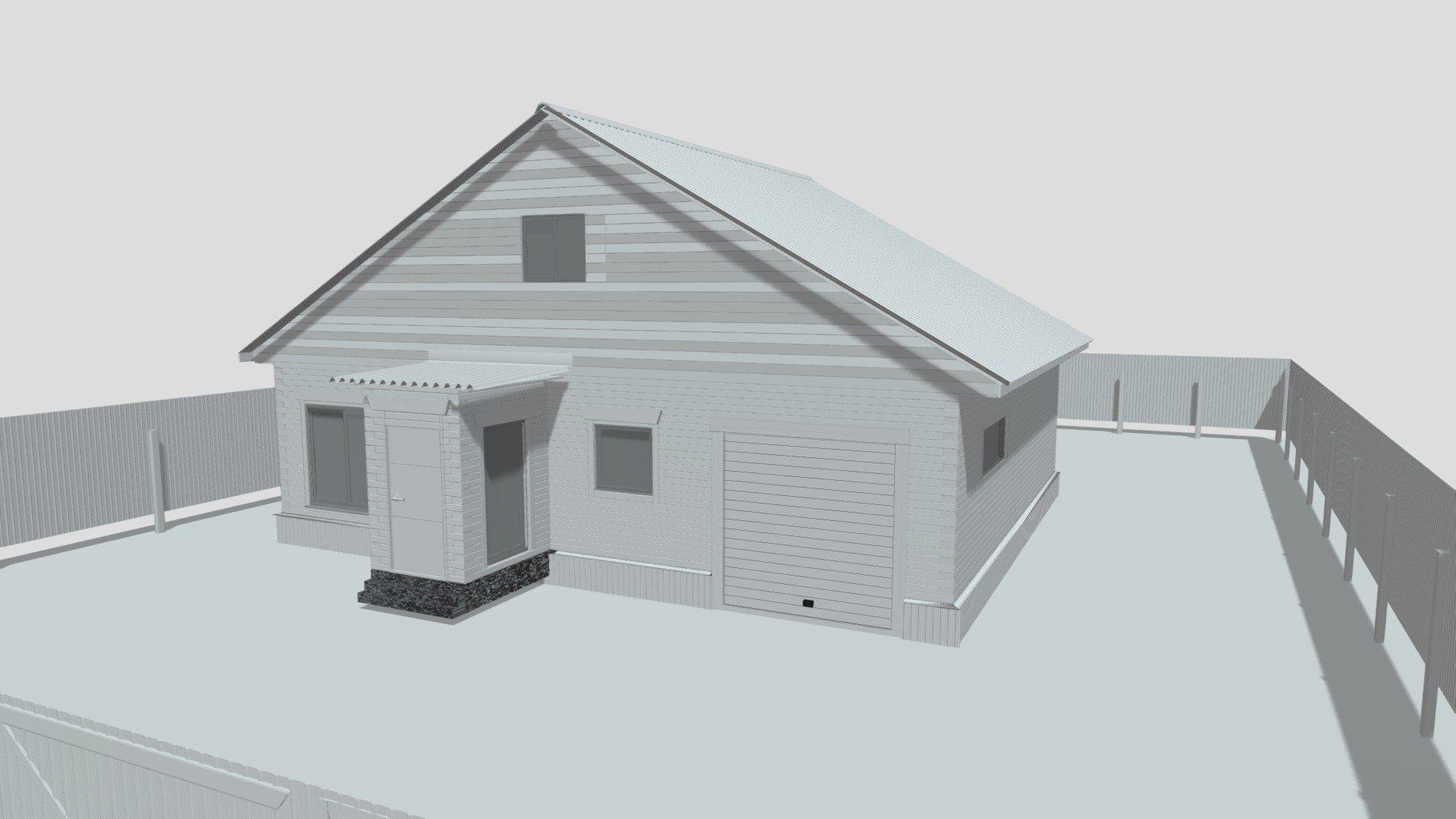 house garage - 3D model by akimtretyakov256 [7668443] - Sketchfab