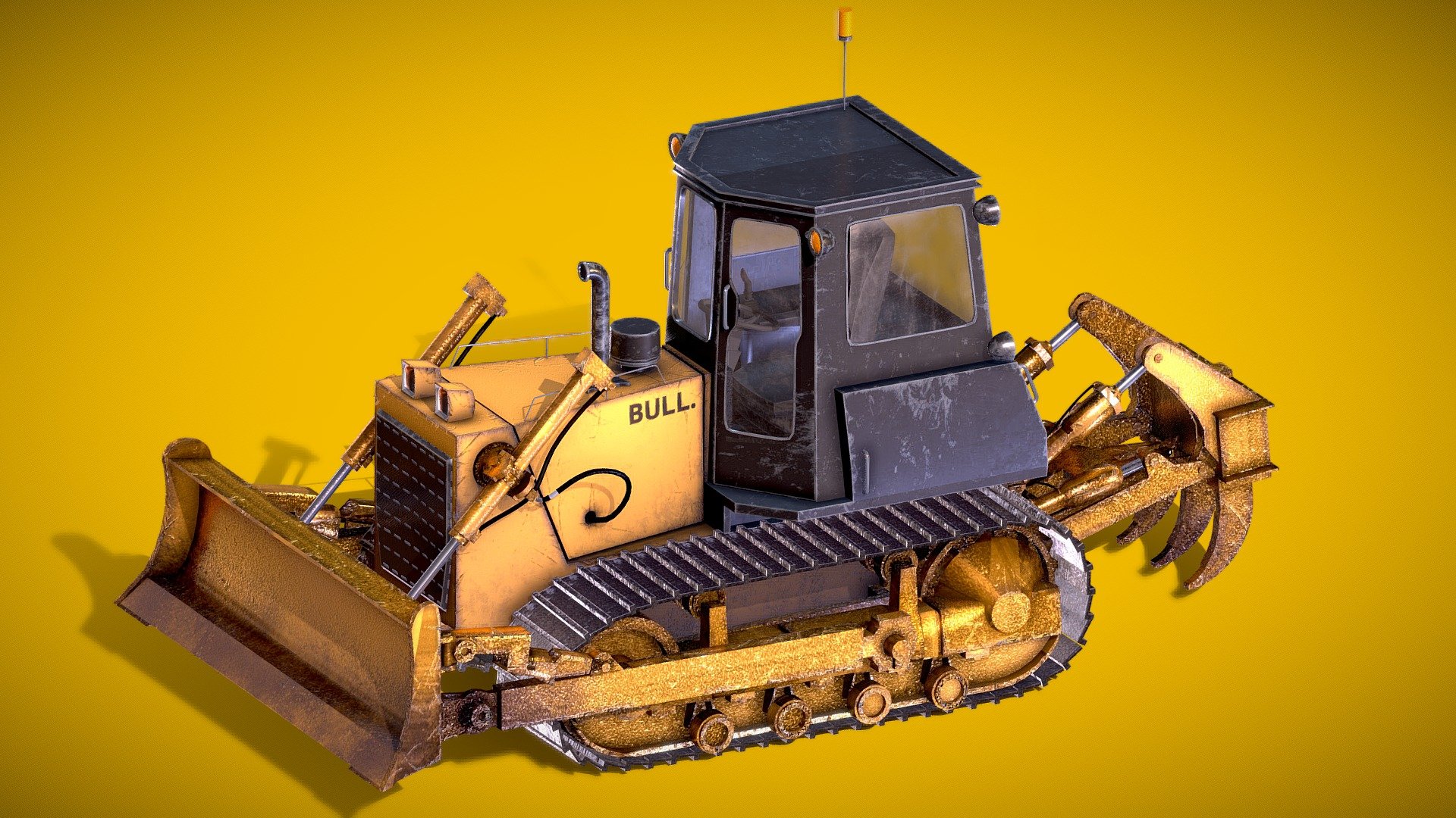 Realistic Construction Vehicle - Bulldozer - Buy Royalty Free 3D model ...