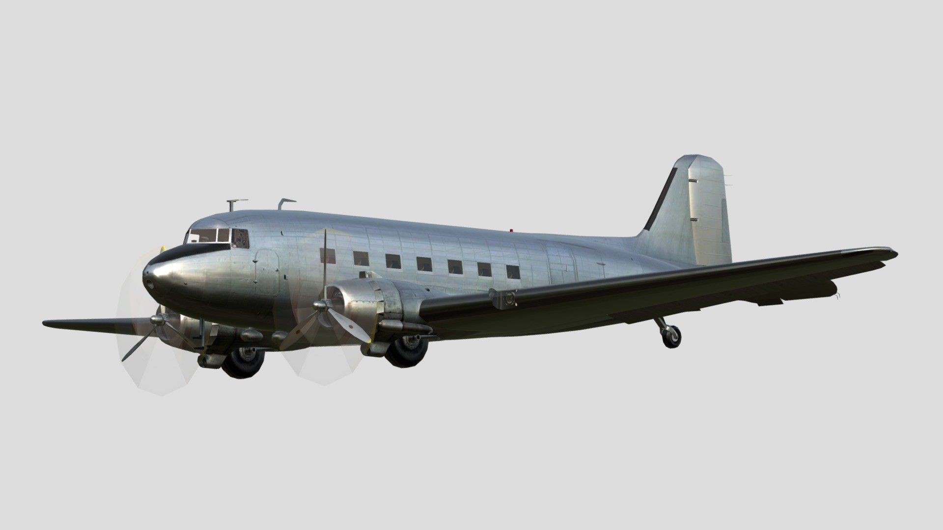 McDonnell Douglas DC-3 - Download Free 3D model by OUTPISTON [7673f61 ...