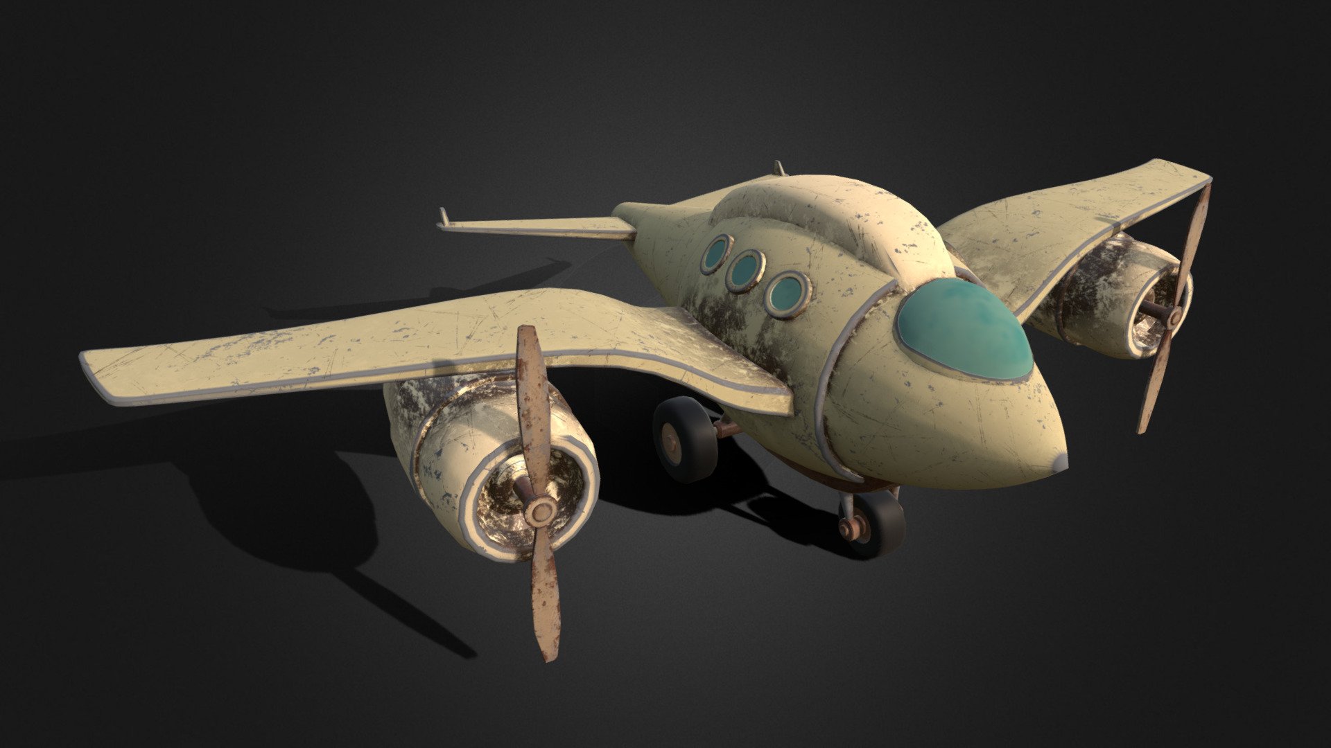 Dusty "Fat Seagull" Stylized Cartoony plane - 3D model by Art-Teeves ...