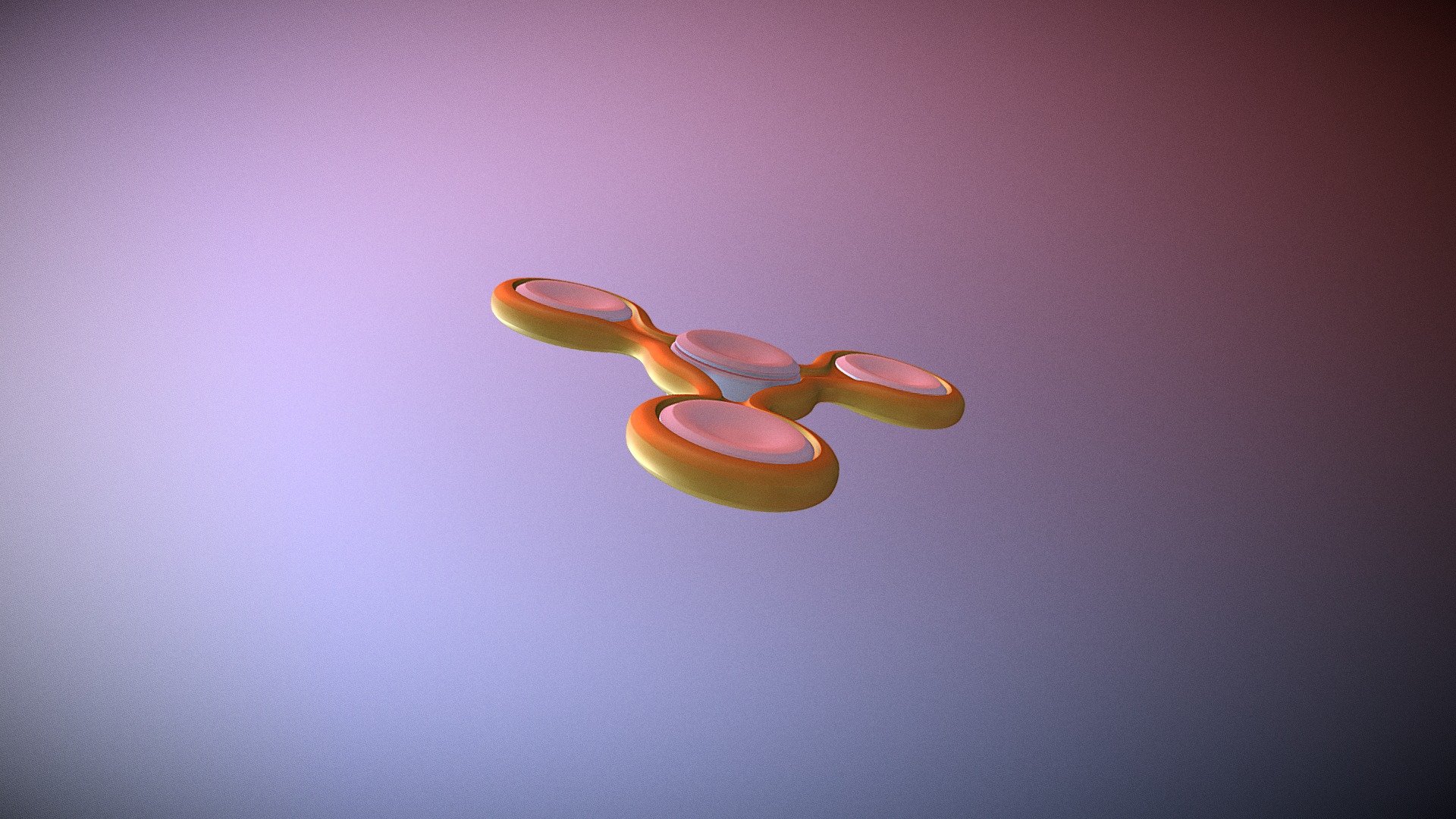 Golden fidget spinner - 3D model by milangladis [7676156] - Sketchfab