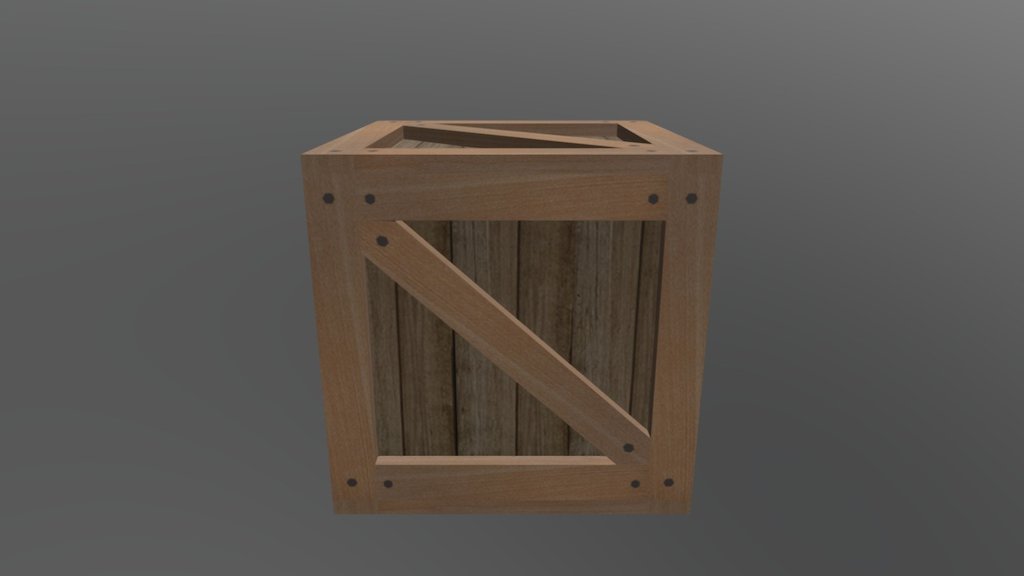 Low Poly Wooden Crate - 3D model by mpitt [767bb7b] - Sketchfab
