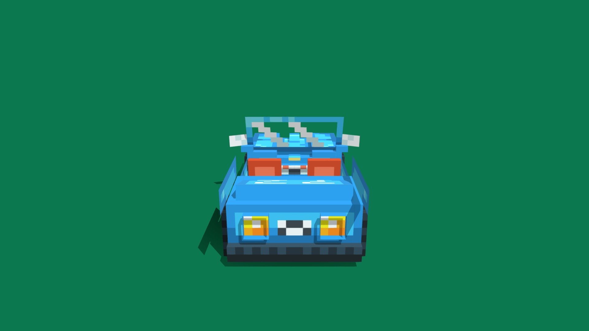 Blue old car (2) without front thingy - 3D model by nokii (@jmdsanco ...