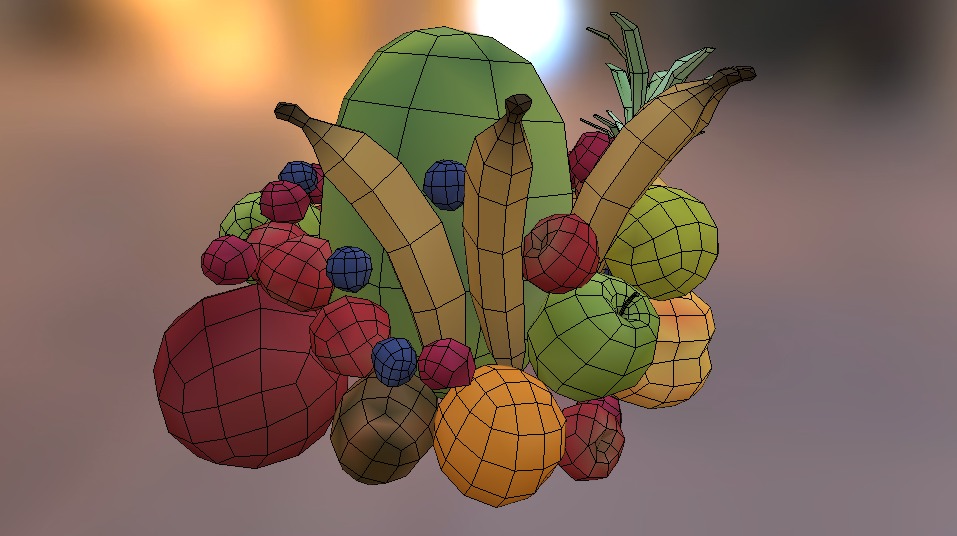 Tropical fruits - 3D model by oleg.nochka [7688ca6] - Sketchfab