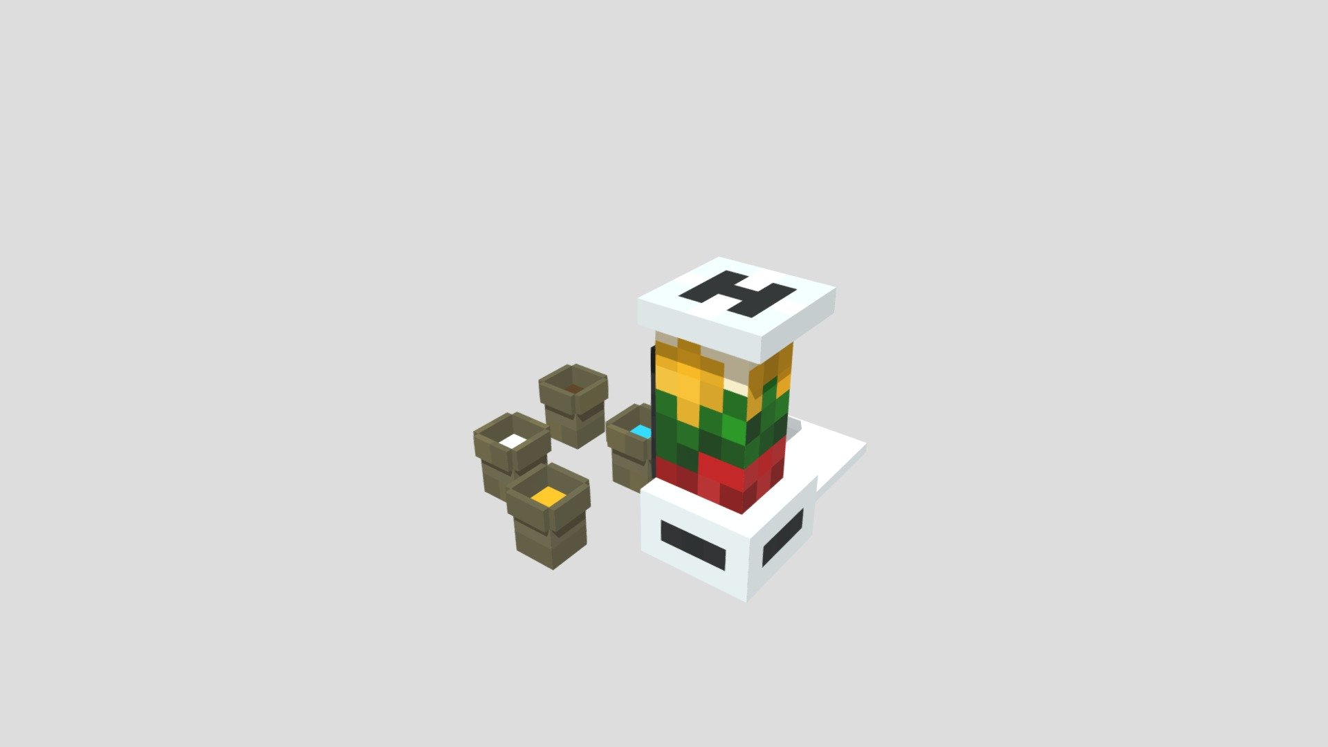 Blender And Cups [minecraft] - Download Free 3D model by Low-poly Blast ...
