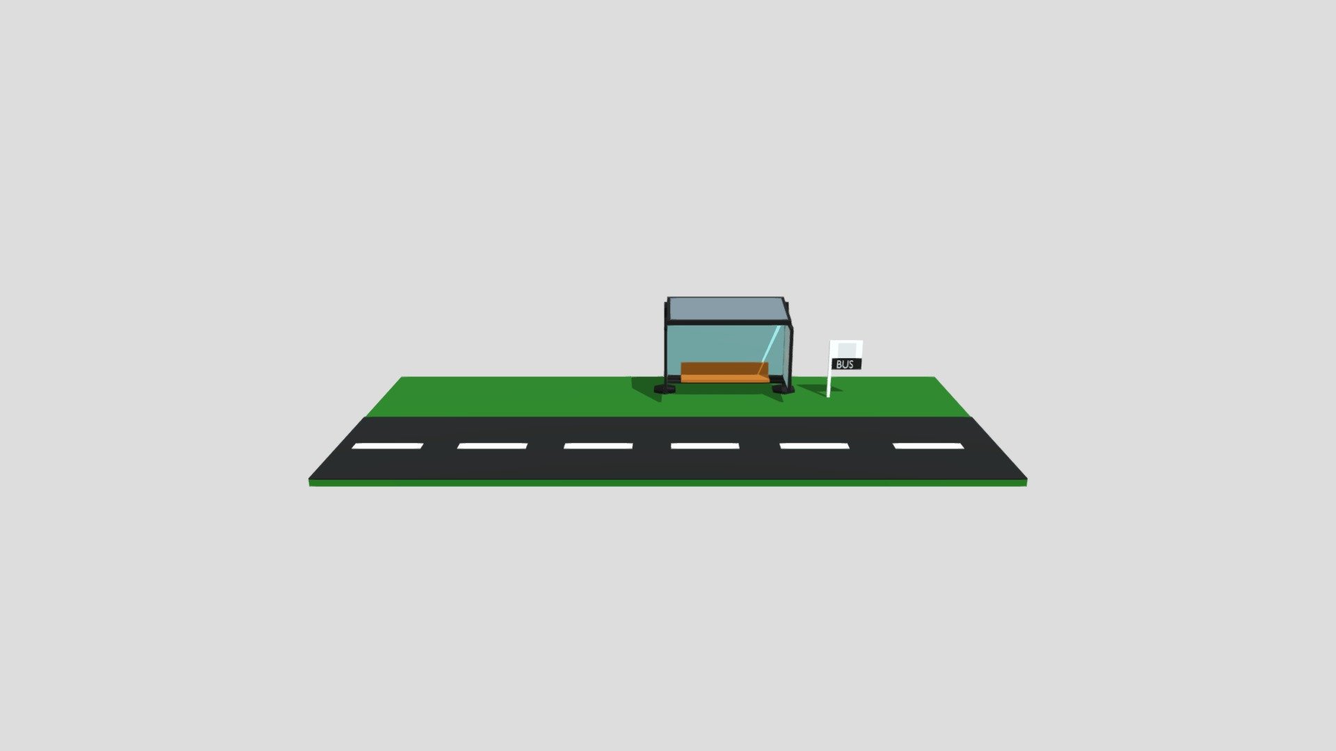 Low Poly Bus Stop - Download Free 3D model by charmipatel ...