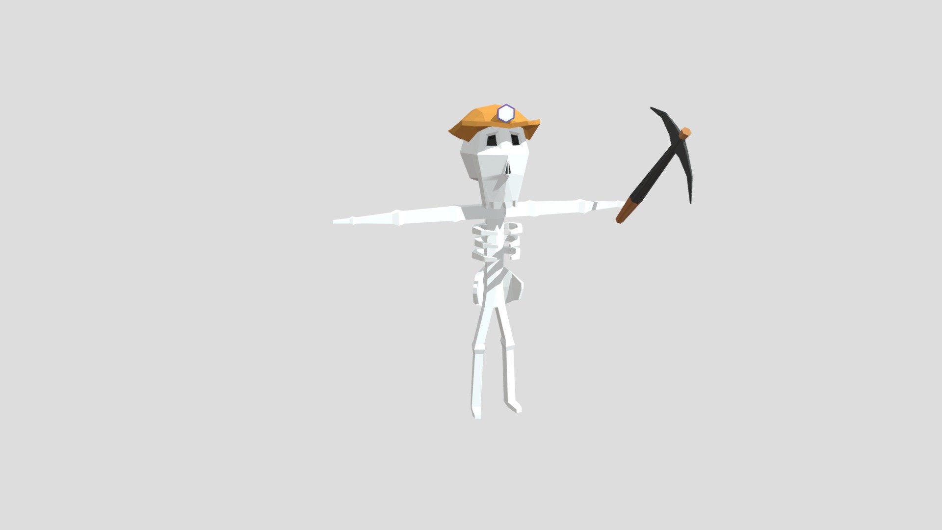 Miner Skeleton - 3D model by Zeki Delil (@zekidelil) [7694f37] - Sketchfab