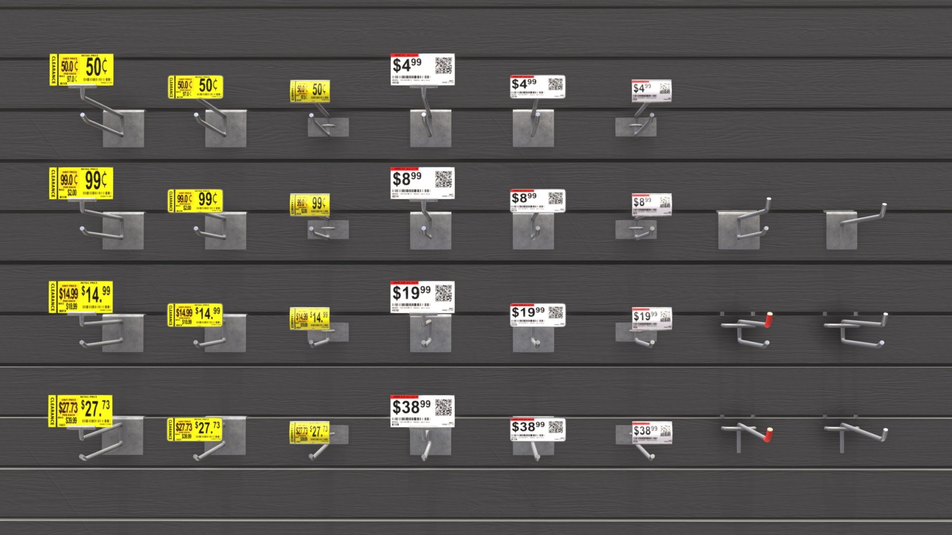Retail Store Display Hooks - Buy Royalty Free 3D model by Unreal ...