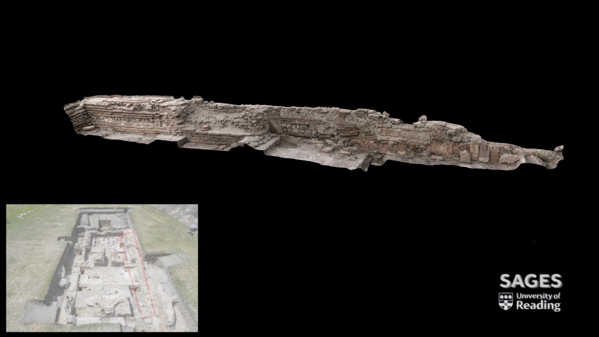 Trench 2 Elevation 3: The Northern walls - 3D model by University of ...