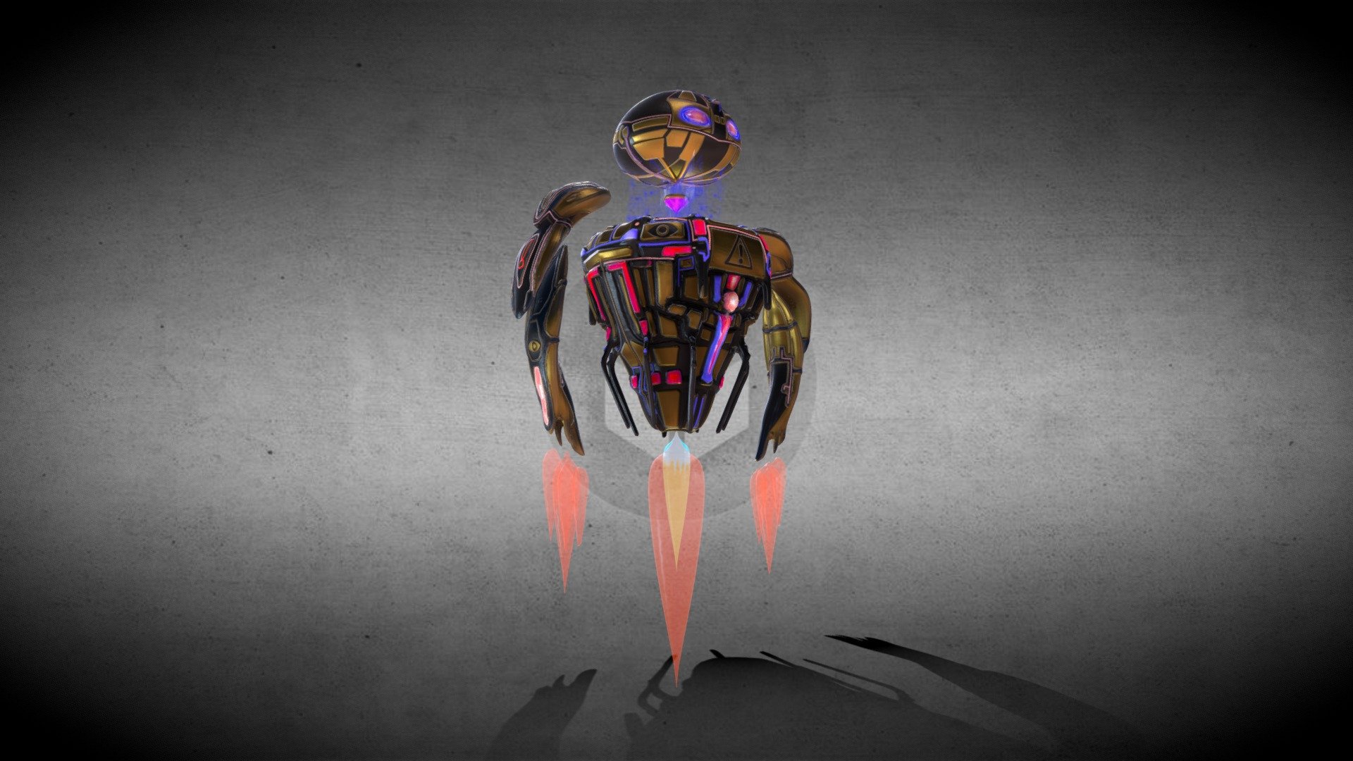 Security bot FnF usable concept avatar - 3D model by Cécile Amstad (@c ...