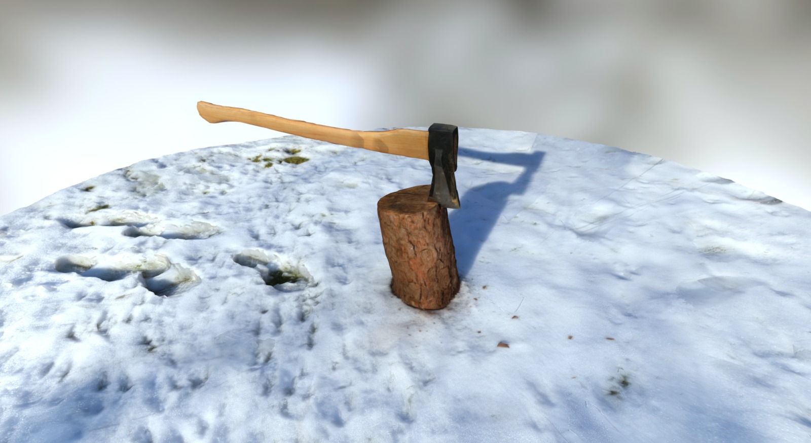 Axe in snow - 3D model by Troels BP (@troelsbp) [76a47f2] - Sketchfab