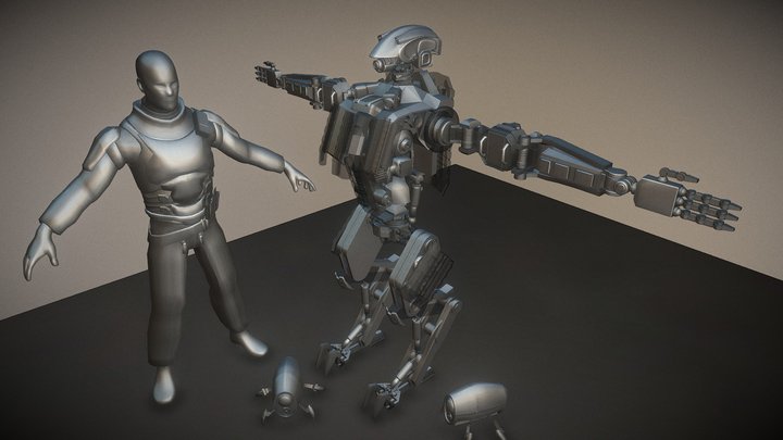 Robotic-robot-model 3D models - Sketchfab