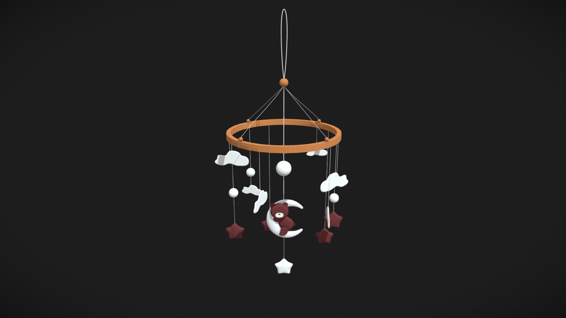 3D Model of a Baby Crib Hanging Mobile - Buy Royalty Free 3D model by ...
