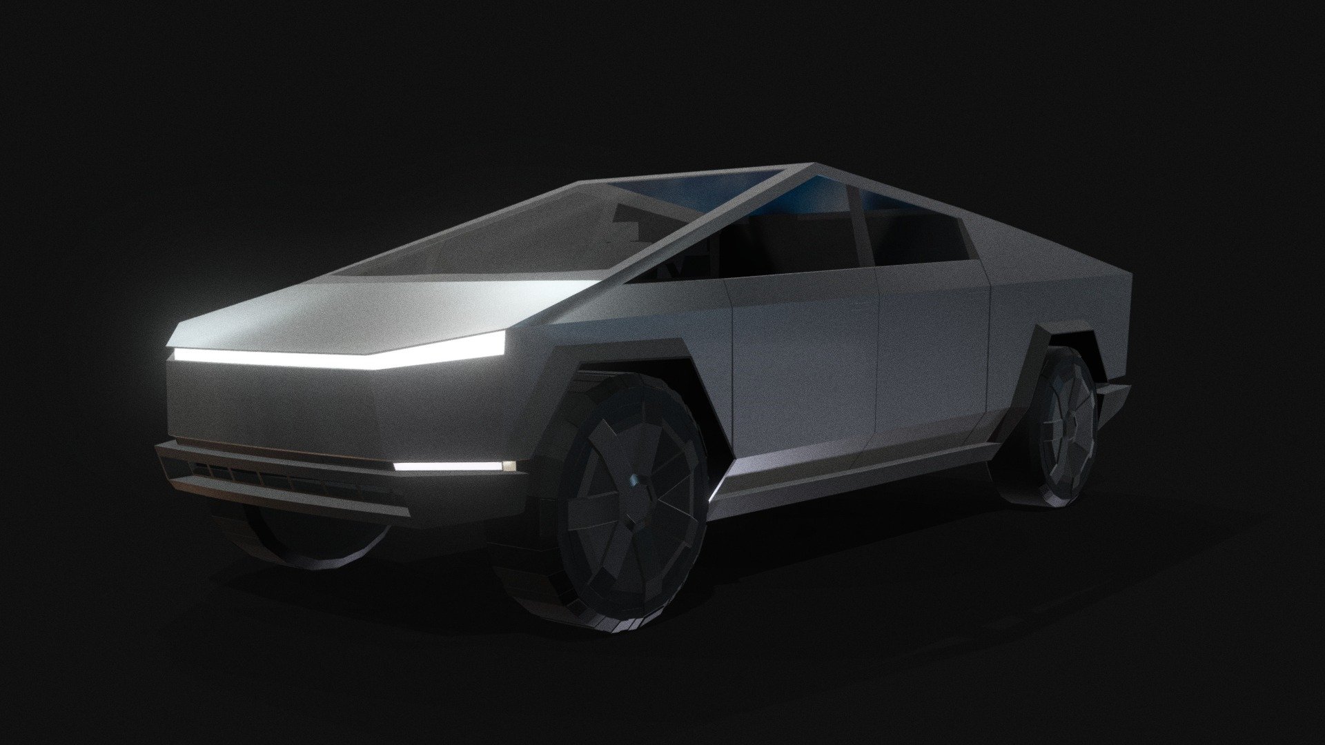 Tesla Cybertruck Lowpoly - Download Free 3D model by Blue3D ...