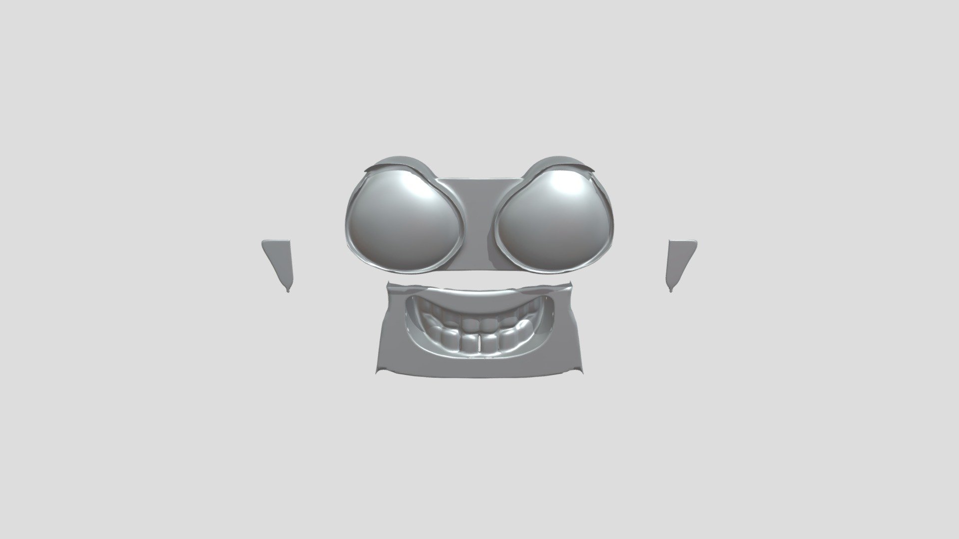 Cartoonish face with exaggerated features - 3D model by is8649293 ...