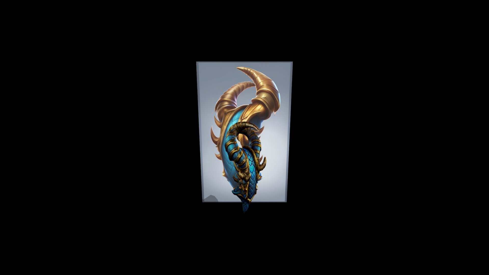 a blue and gold armor with horns This image depi - Download Free 3D ...