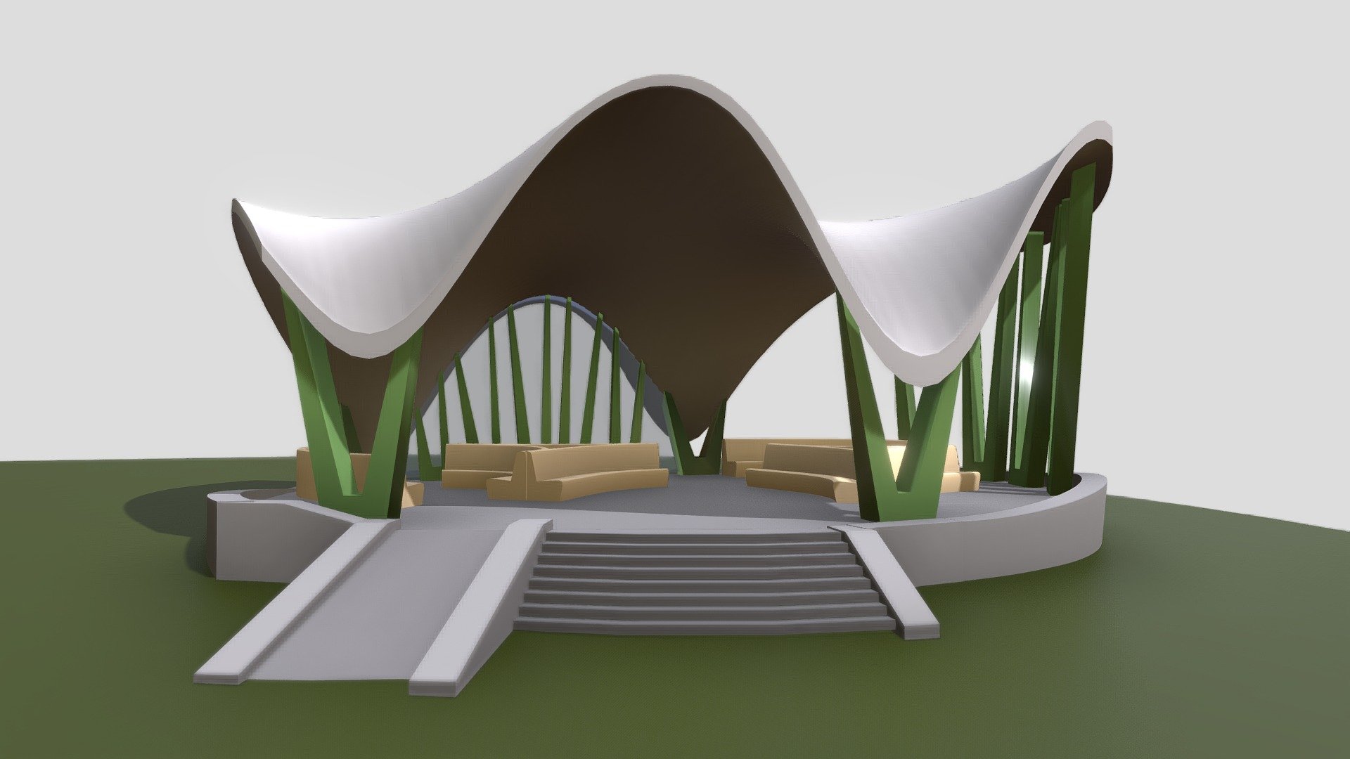 Gazebo for the park - Download Free 3D model by smolaaa [76b0706 ...